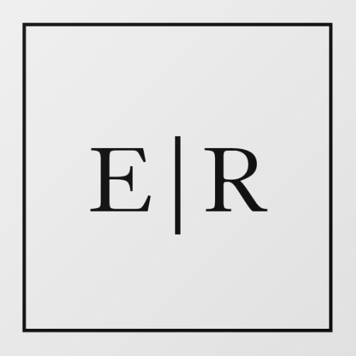 Simple Formal Elegant Monogram Wedding Floor Decals | Zazzle