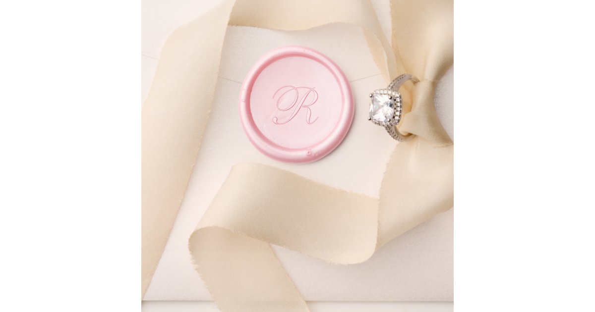 Simple Formal Monogram Elegant Wedding Wax Seal Stamp | Zazzle