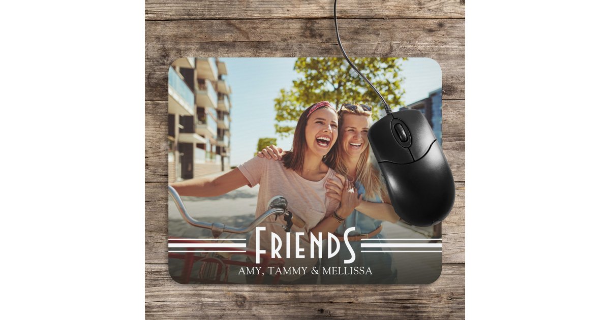 Simple Friends Photo Retro Custom Mouse Pad | Zazzle