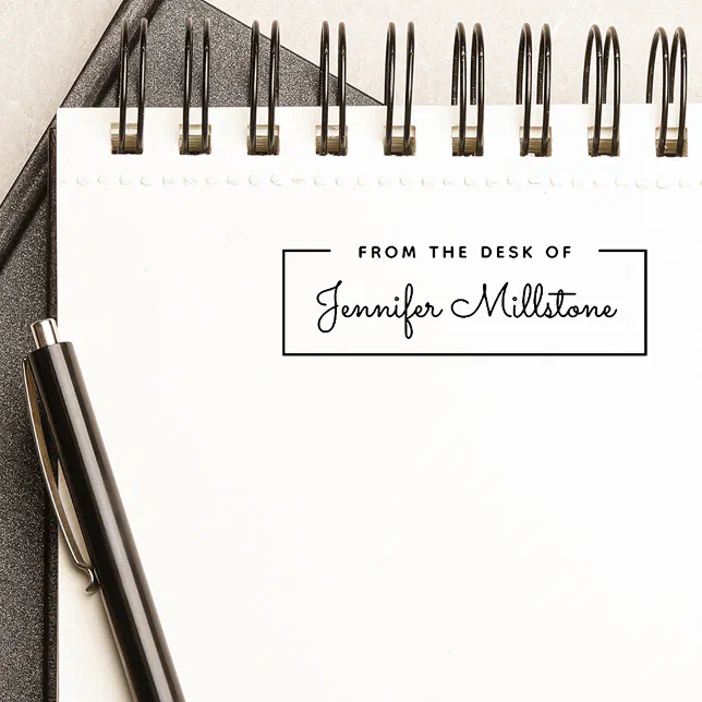 Simple From the Desk of Script Name Self-inking Stamp | Zazzle