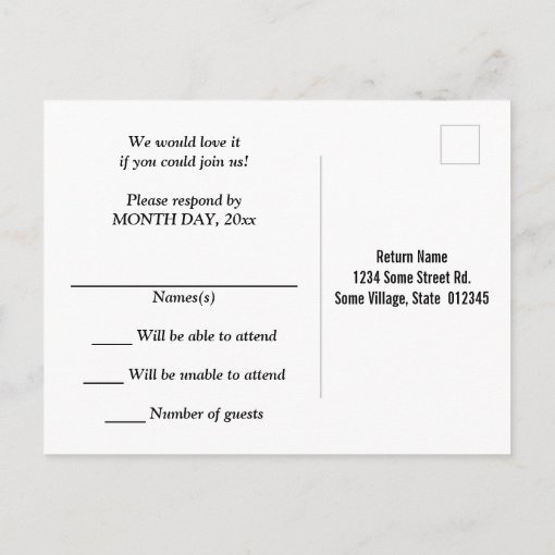 Simple, Fun, Colorful Rainbow Letters "RSVP!" Postcard | Zazzle