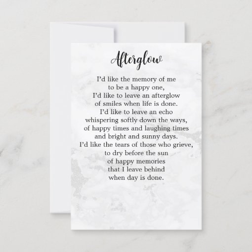 Simple Funeral Memorial Photo Sympathy Prayer Card | Zazzle