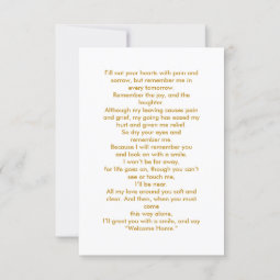 Simple Funeral Photo Memorial Modern Prayer Card | Zazzle