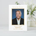 Simple Funeral Photo Memorial Modern Prayer Card | Zazzle