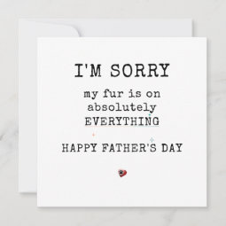 Simple Funny Fur Father's Day From Dog Holiday Card | Zazzle