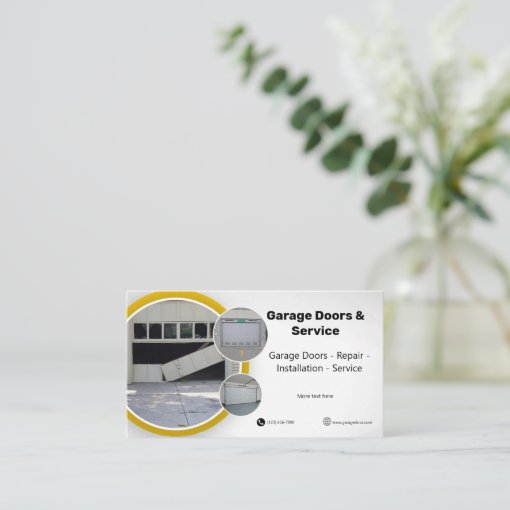 Simple Garage Door Business Cards | Zazzle