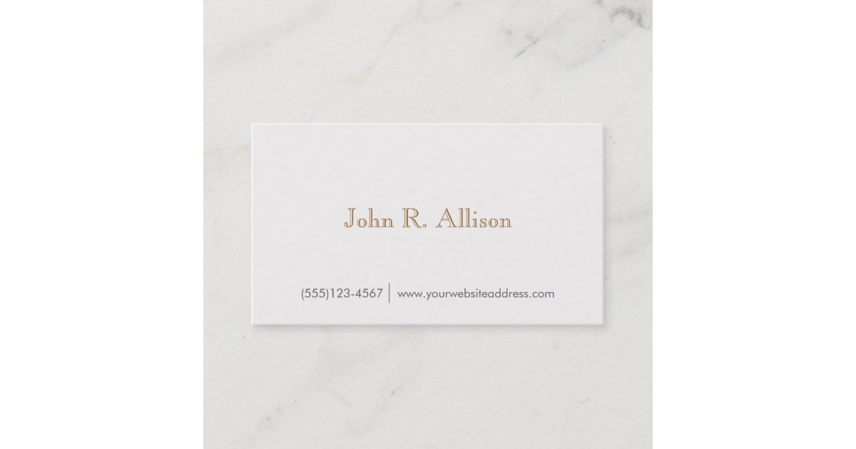 Simple Gentleman's Vintage Wood Backside Business Card | Zazzle