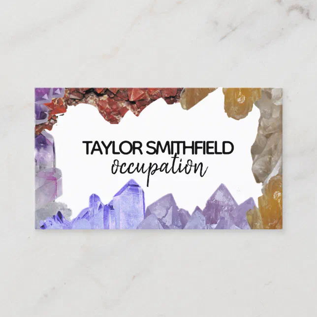simple geode business card | Zazzle
