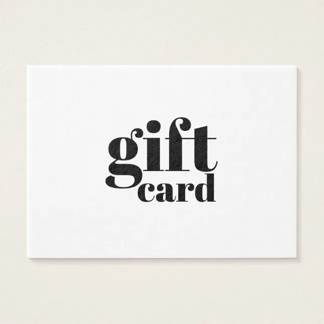 simple gift card | Zazzle
