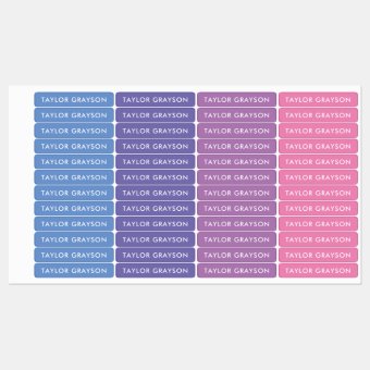 Simple Girls Name Kids' Labels | Zazzle