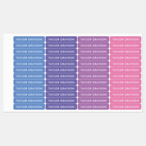 Simple Girls Name Kids' Labels | Zazzle