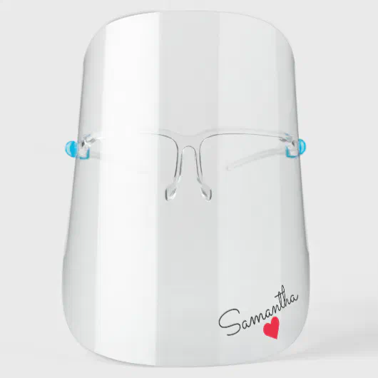 Simple Girly Personalized Face Shield | Zazzle