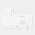 Simple Gold And White Script Wedding Favor Boxes | Zazzle