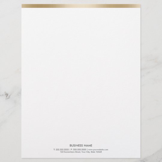 Simple Gold Border Letterhead | Zazzle.com