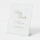 Simple Gold Calligraphy Photo Booth Pedestal Sign | Zazzle