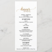 Simple Gold Calligraphy Wedding Menu | Zazzle