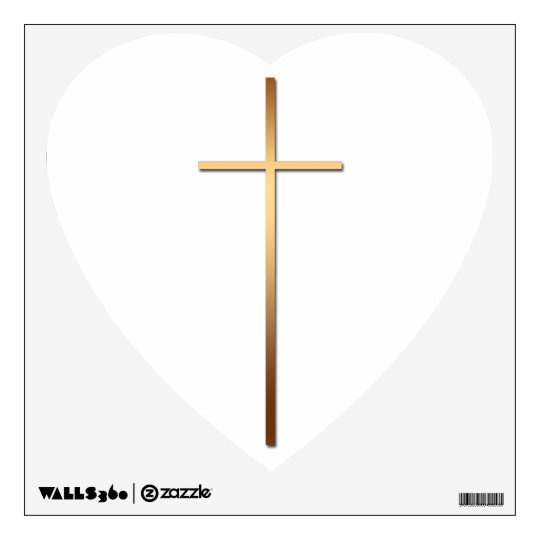 Simple Gold Christian Cross 1 Funeral Wall Decals | Zazzle.com