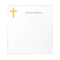 Simple Gold Cross Notepad | Zazzle