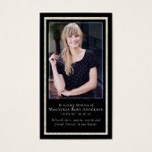 Simple Gold Frame Cross Memorial Prayer Card | Zazzle