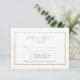 Simple Gold Frame wedding rsvp reply card - buffet | Zazzle