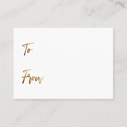 Simple Gold Handwriting Skip the Wrapping Paper! Enclosure Card | Zazzle