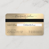 Simple Gold Metallic Signature Script Credit Card | Zazzle