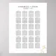 Simple Gold Modern Rings Wedding Seating Chart | Zazzle
