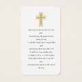 Simple Gold Photo Sympathy Funeral Prayer Card | Zazzle