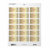 Simple Gold Return Address Label | Zazzle