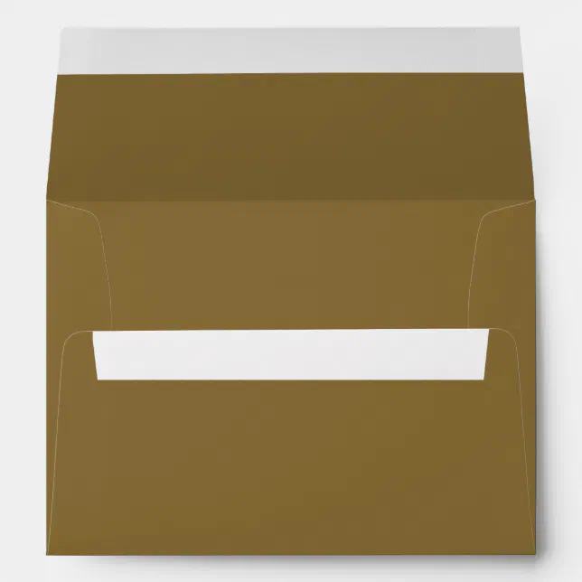 Simple Gold Wedding Invitation Envelope | Zazzle