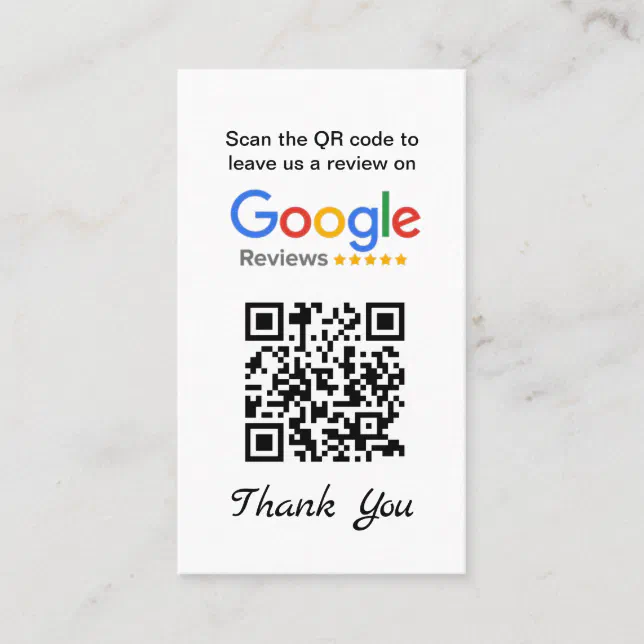 Simple Google Review Request - Business Card | Zazzle
