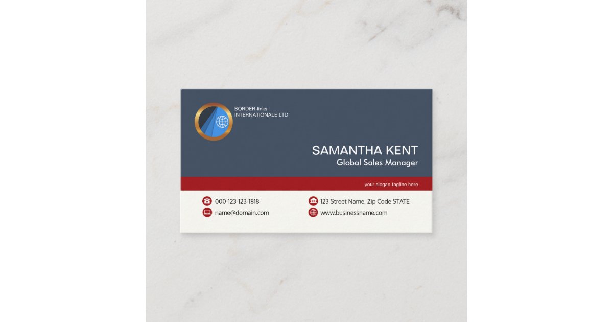 Simple Gorgeous Retro Tabular Column Marketing Business Card | Zazzle