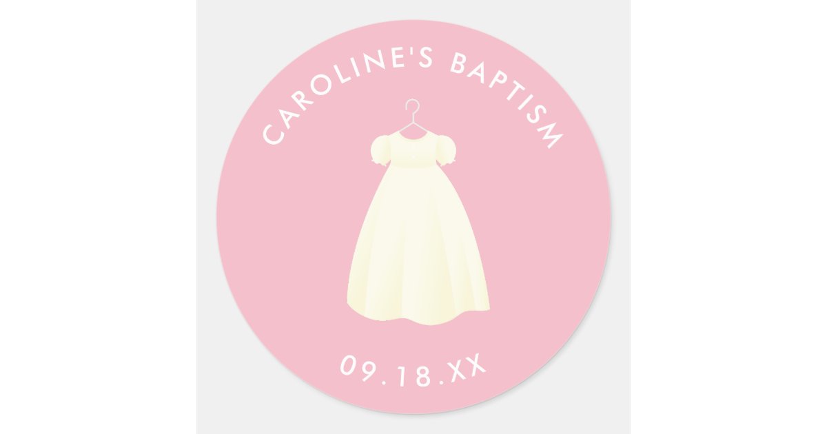 Simple Gown Baptism Invitation Envelope Seals | Zazzle
