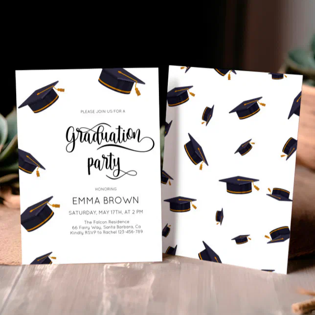 Simple Grad Party Invitation, Graduation 2024 Invitation | Zazzle