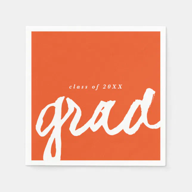 Simple Grad Script | Graduation Party Napkins | Zazzle