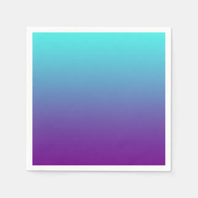 Simple Gradient Background Purple Turquoise Blue Napkins | Zazzle
