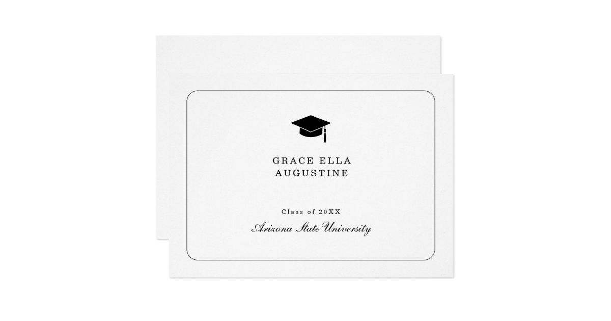 Simple Graduation Announcement | Zazzle.com