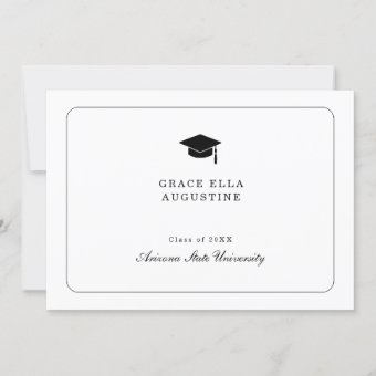 Simple Graduation Announcement | Zazzle