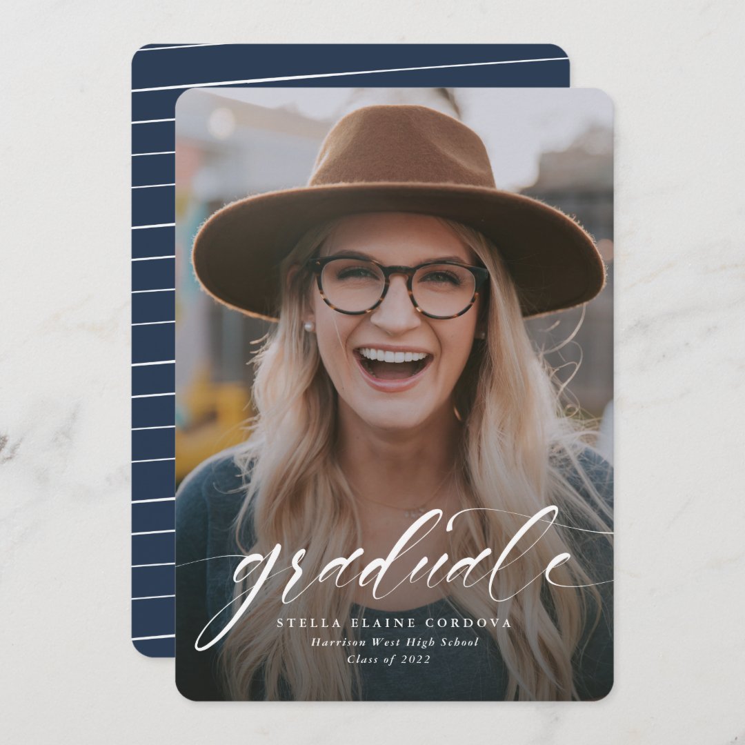 Simple graduation announcement | Zazzle