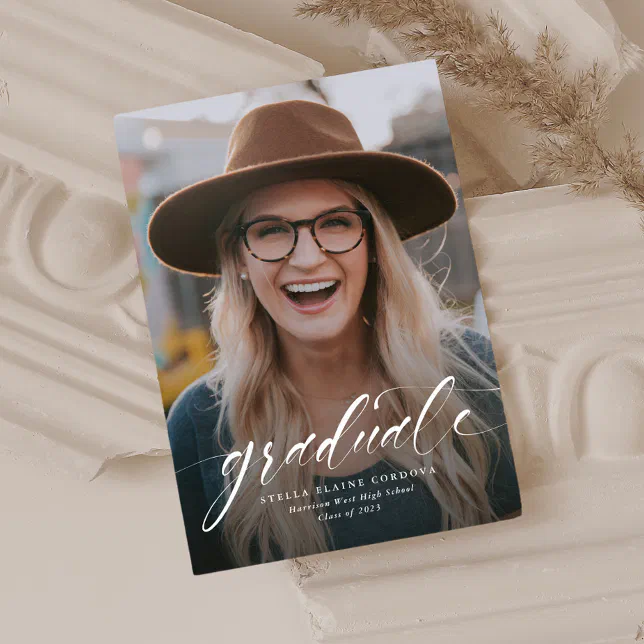 Simple graduation announcement | Zazzle