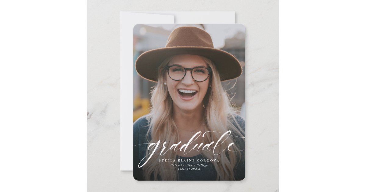 Simple graduation announcement | Zazzle.com