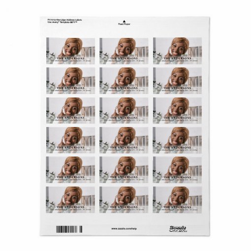 Simple Graduation Custom Photo Return Address Label | Zazzle