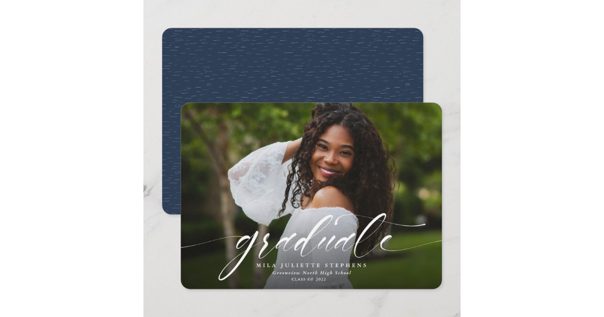 Simple graduation photo announcement | Zazzle.com