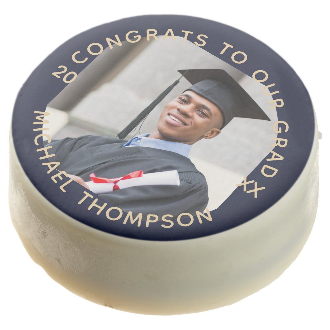 Simple Graduation Photo Class Year Personalized Chocolate Covered Oreo ...