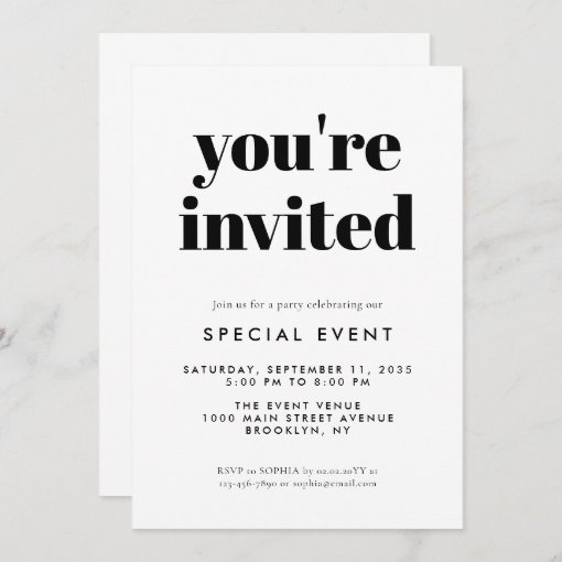 Simple Grand Opening Special Event Business Launch Invitation | Zazzle