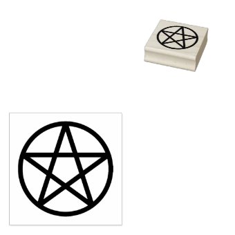 Simple Graphic Pentacle Rubber Stamp | Zazzle