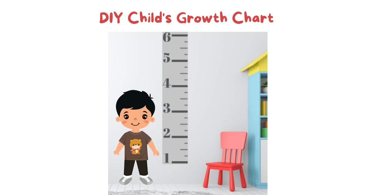 Simple Gray Child's Growth Chart | Zazzle