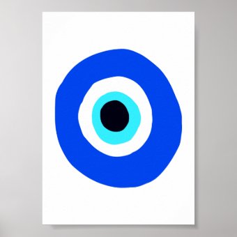 Simple Greek Eye Symbol Poster | Zazzle