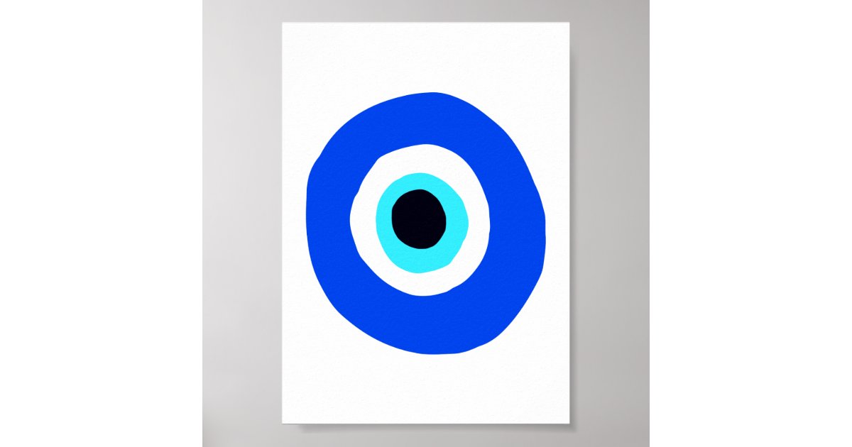 Simple Greek Eye Symbol Poster | Zazzle