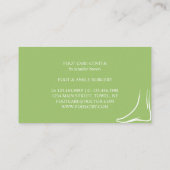 Simple Green Foot Cares Podiatry Practioner Doctor Business Card | Zazzle